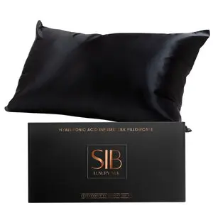 SIB SILK Sib® Luxury Silk Pillowcase Pure Silk Infused With Hyaluronic Acid - Black