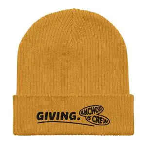ANCHOR & CREW Organic Cotton Embroidered Beanie - Yellow
