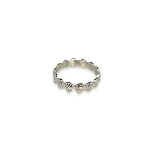 JAGGED HALO JEWELRY Eternity Skull Ring - White