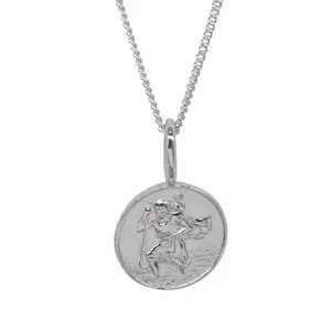 KATIE MULLALLY St Christopher Sterling Necklace - Silver