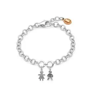 UNALOE Sterling Bracelet With Baby Charms - Silver