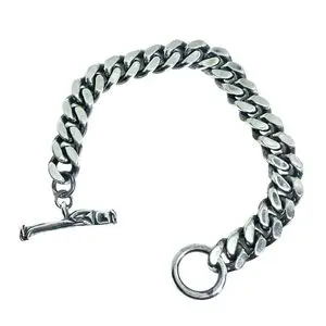 TG-JEWELLERY BY TAMARA GERVASIO Celtic Bird Sterling Silver Curb Chain Bracelet - Silver/black