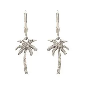 CHARLOTTE'S WEB JEWELLERY Oasis Palm Drop Earrings - Silver