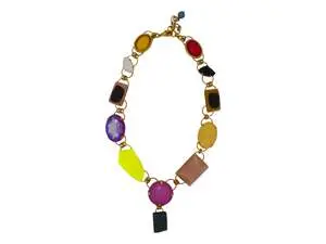 VICKISARGE Necklace With Crystals And Acrylic Stones