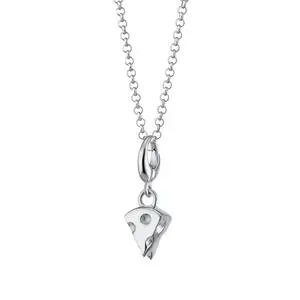 LILY CHARMED Sterling Cheese Slice Charm Necklace - Silver