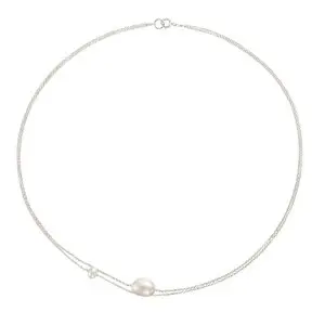 LILY & ROO Layered Pearl Choker - Silver