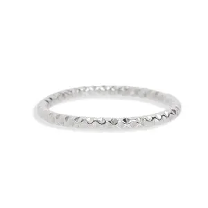 KATE KOEL Textured Stack Ring - Silver