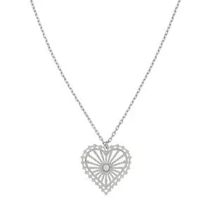 ZOË & MORGAN Amor White Zircon Necklace - Silver