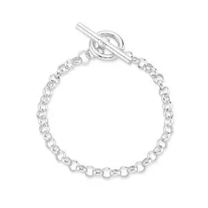 AUREE JEWELLERY Fernshaw Sterling T-bar Belcher Link Bracelet - Silver