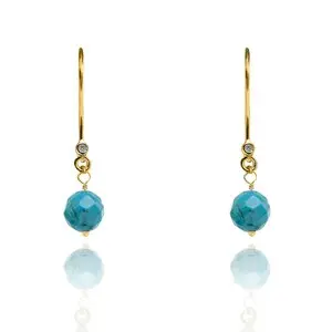 KAIZARIN Turquoise And Diamond Earrings - Blue