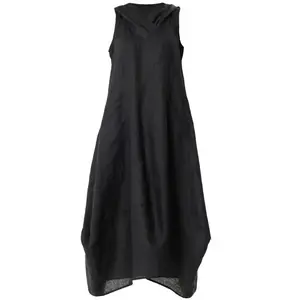 METAMORPHOZA Linen Hooded Maxi Dress