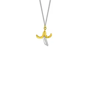 TRUE ROCKS Mini Banana Pendant Necklace - Silver