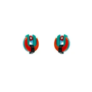 GISSA BICALHO Handmade Acrylic Rhinestone Earrings - Yellow