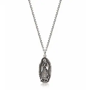 NIALAYA JEWELRY Our Lady Of Guadalupe Sterling Pendant Necklace - Silver