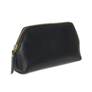 VIDA VIDA Leather Makeup Bag - Black