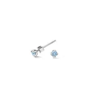 DOWER & HALL Sterling Silver Aquamarine Orissa Stud Earrings - Silver/blue