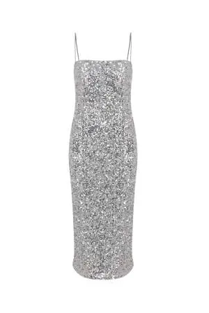 NAZLI CEREN Miles Sequin Midi Dress