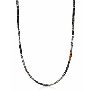 NIALAYA JEWELRY Onyx, Labradorite, And Hematite Necklace - Black