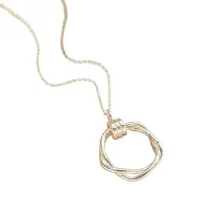 POSH TOTTY DESIGNS Delta Circle Pendant Necklace - Silver