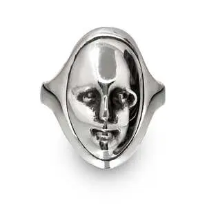 PERRY GARGANO The Stranger Face Sterling Ring