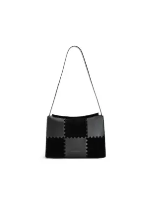 ORANGE CUBE Square Stitch Box Bag