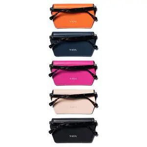 NAOA Five-pack Slim Glasses Cases - Orange/pink