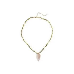 MACRAE & CO. Heart Of Stone Brass Necklace - Pink
