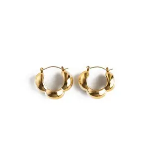 SUPERDIVAJEWELLERY Hoop Bubble Earrings - Gold