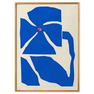 PAPER COLLECTIVE Blue / White Flores Nocturnas Nr. Two Art Print - Blue/white