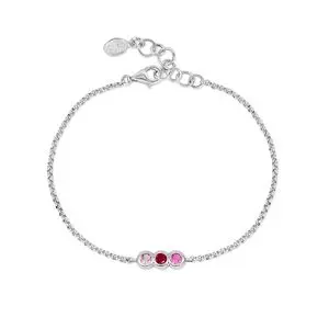 DOWER & HALL Tutti Frutti Gemstone Chain Bracelet - Silver