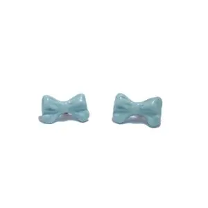 H2 STUDIO Bowtie Maniac Mini Bowtie Stud Earrings - Green