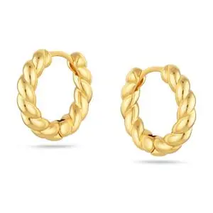 ARCTIC FOX & CO. Twist Rope Hoop Earrings - Gold