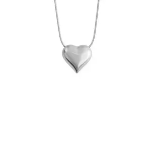 MAISON DE GALA Heart Pendant Necklace - Silver