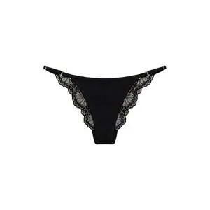 IVY SWIMWEAR Savanna Lace Trim Bikini Bottom - Black