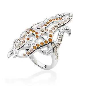LUCY QUARTERMAINE Elements Fire Ring - Orange/silver