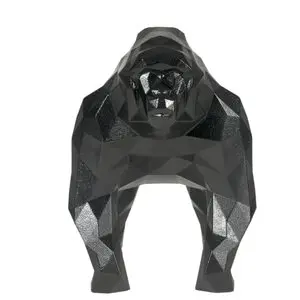 MAROKKA DESIGN Gorilla Geometric Sculpture Gus In Metallic - Black