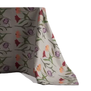 SOPHIE WILLIAMSON DESIGN Extra Large Tablecloth In Oversize Bold Flower Print On Light - Grey