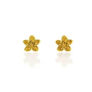 LEE RENEE Cherry Blossom Stud Earrings - Gold
