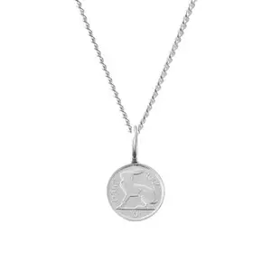 KATIE MULLALLY Irish Threepence Coin Sterling Necklace - Silver