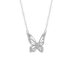SEVEN SAINTS Graceful Spirit Butterfly Necklace - Silver