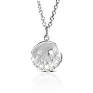 KASUN LONDON Smile! June Mother Of Pearl Necklace - Silver
