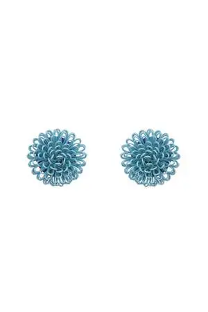 Pat’s Jewelry Flower Clip-on Earrings - Blue
