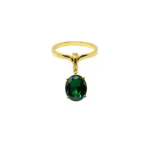 NASI SILVER Crystalis Dancer Ring Green