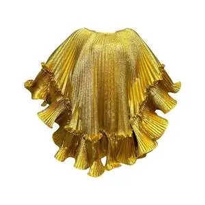 JULIA CLANCEY Bianca Madam" Hand-pleated Kaftan - Gold