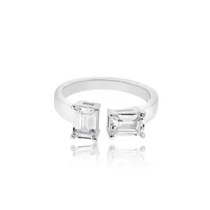 SHYMI Two Stone Cuff Stack Ring