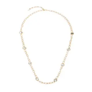Saachi Crystal Cascade Long Necklace - Gold