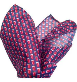 LAZYJACK PRESS The Re-rack Pocket Square - Blue