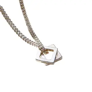POSH TOTTY DESIGNS Mini Open Squares Necklace