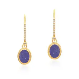 PREETI SANDHU Preeti Sandhu Ara Woven Lapis Lazuli Drop Earrings Gold/blue