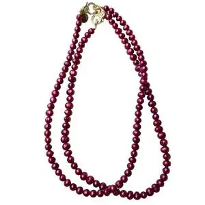 TAYLOR REESE Freshwater Pearl Necklace - Gold/red